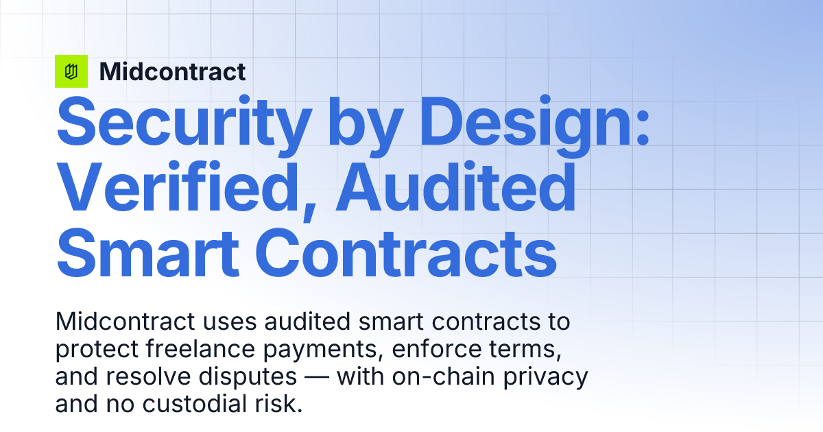 Security by Design: Verified, Audited Smart Contracts | Midcontract