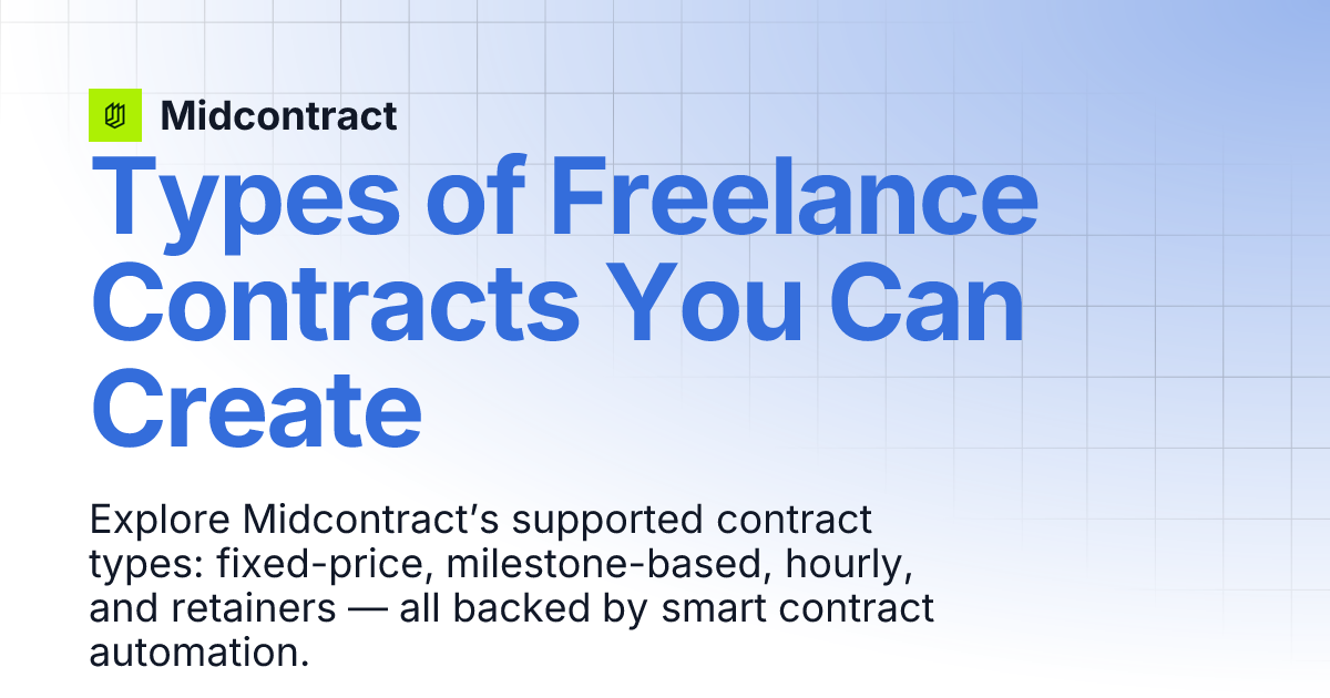 Types of Freelance Contracts You Can Create | Midcontract